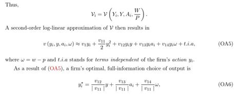 Log Linearization A Question About Second Order Log Linear