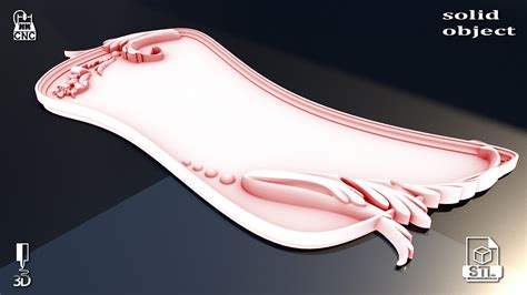 Tea Tray Barouqe Pattern File Stl 3d Model For Cnc And 3d Printer Etsy