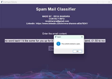 github revabharara spam mail classification using machine learning