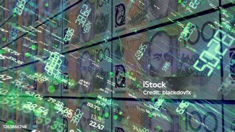 숫자의 디지털 공간에 보호 얼굴 마스크와 호주 백 달러 노트 호주에서 코로나 바이러스 전염병의 개념 호주에 대한 스톡 사진 및 기타 이미지 Istock