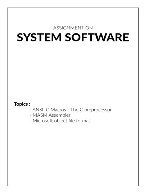 system software assignment on pdf c programming language areas of computer science