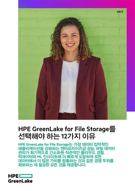 Hpe Greenlake For File Storage를 선택해야 하는 12가지 이유