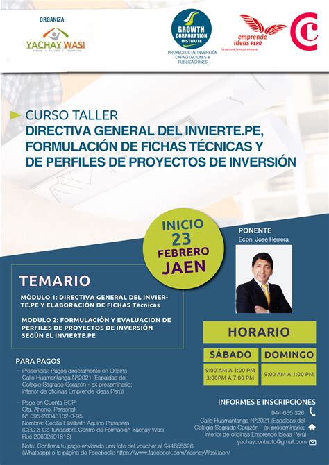 Confirma Proyectos De Inversión Diplomados José Herrera