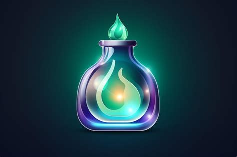 Premium Photo A Close Up Of A Glass Bottle With A Green Liquid Inside Generative Ai