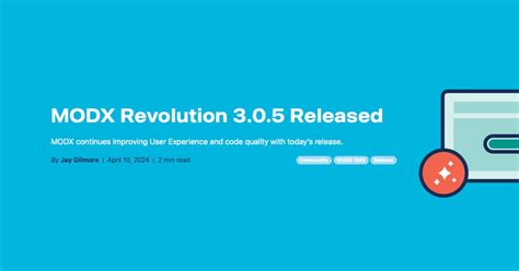 Modx Revolution 305 Is Now Available