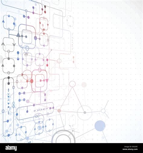 Abstract Technological Background With Various Technological Elements Stock Vector Image Art