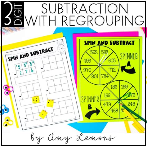 Digit Subtraction With Regrouping Amy Lemons