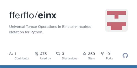 Github Fferfloeinx Universal Tensor Operations In Einstein Inspired