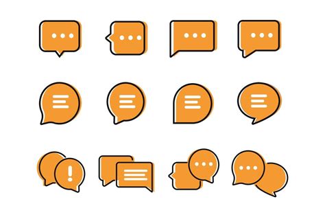 Chat Message Bubbles Vector Icon Talk Bubble Dialog Conversation Sms Notification Group