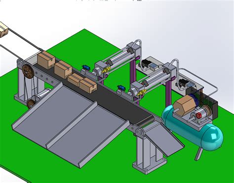 产品分拣输送机solidworks 2018模型图纸下载 懒石网