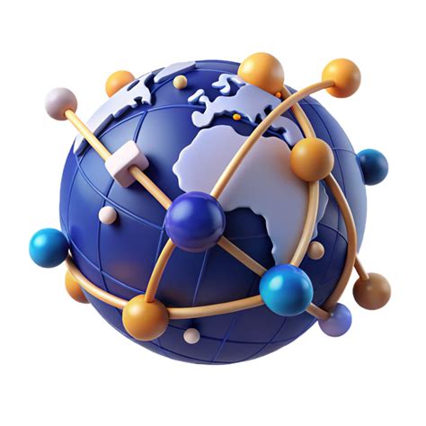 Vibrant Traditional Global Network Connection Isolated Blue Hue