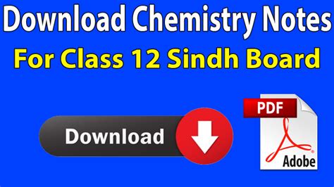 Best Chemistry Notes For Class Sindh Board PDF