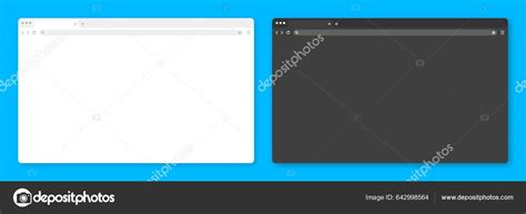 Blank Web Browser Window Tab Toolbar Search Field Modern Website Stock