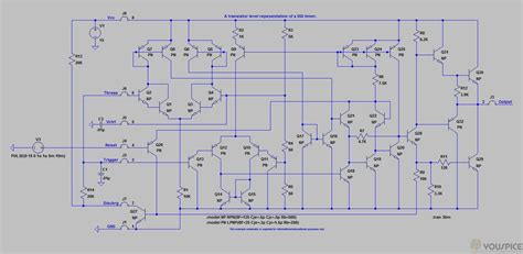 Transistors Representation Of The Timer 555 Youspice