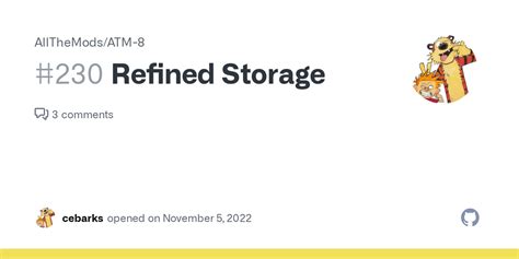 Refined Storage · Issue 230 · Allthemodsatm 8 · Github