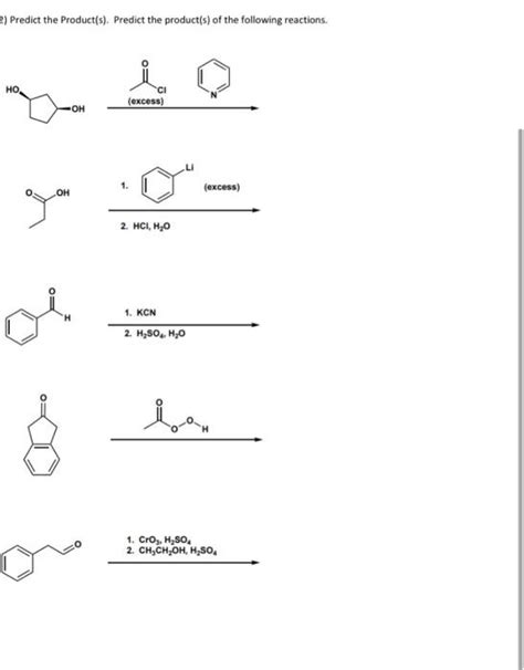 Solved 2 Predict The Product S Predict The Product S Of Chegg Com