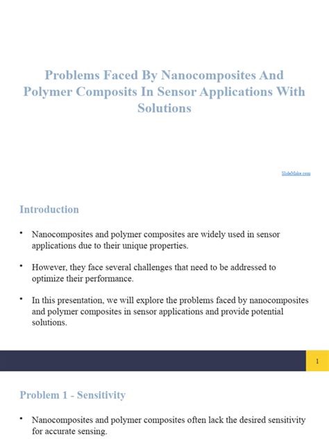 Problems Faced By Nanocomposites And Polymer Composits In Sensor