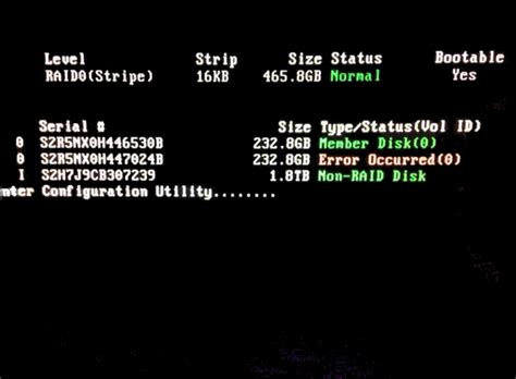 How To Clear RAID Error Occurred Member Disk Message Super User