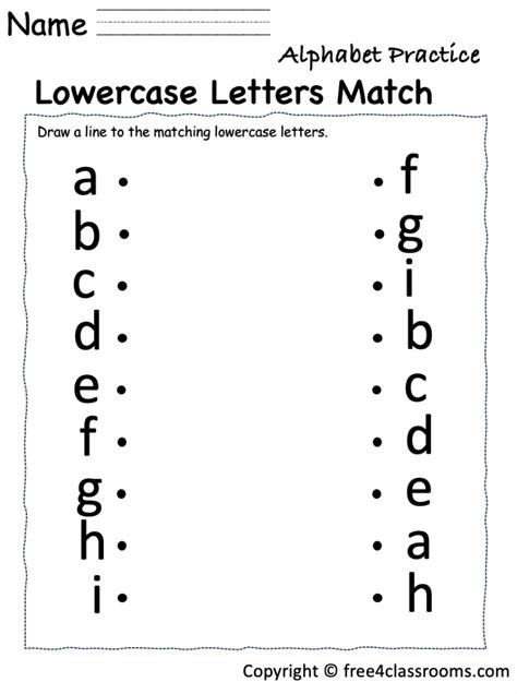 Free Printable Alphabet Matching Worksheets For Pre K And Kindergarten