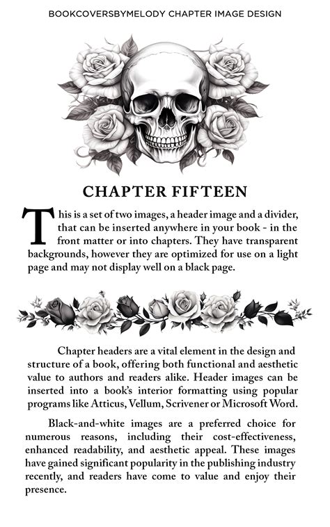 Chapter Heading Designs Bookcoversbymelody