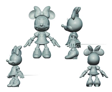 Minnie 3d Obj File Bonus Pack Digital Instant Download Etsy