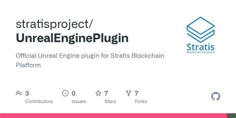 Github Stratisproject Unrealengineplugin Official Unreal Engine Plugin For Stratis Blockchain