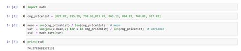 Python Tutorial Standard Deviation Variance