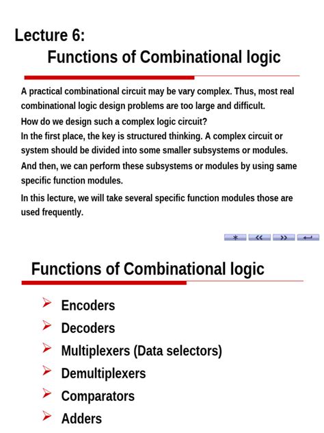 Lecture4b Functions Of Combinational Logic Pdf Electronic Design