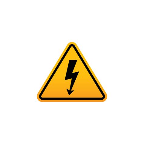 Caution High Voltage Symbol Vector Yellow Triangle Vector 14730232