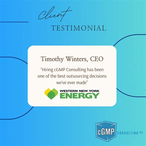 Cgmp Consulting Inc On Linkedin Gmp Consulting Professionalsupport Testimonial