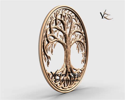 Tree Of Life 3d Stl Model For Cnc Users Cnc Router Engraver V Carve Artcam Vetric Cnc Files Wood