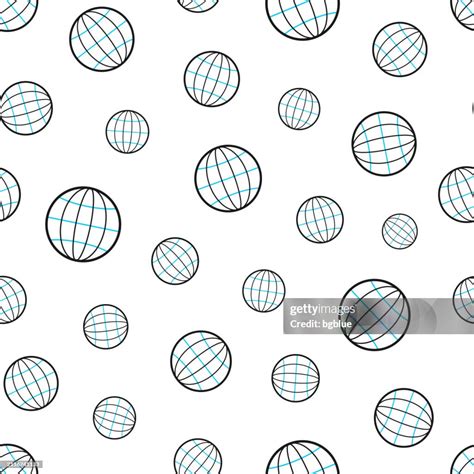 Globe Seamless Pattern Line Icons On White Background High Res Vector Graphic Getty Images