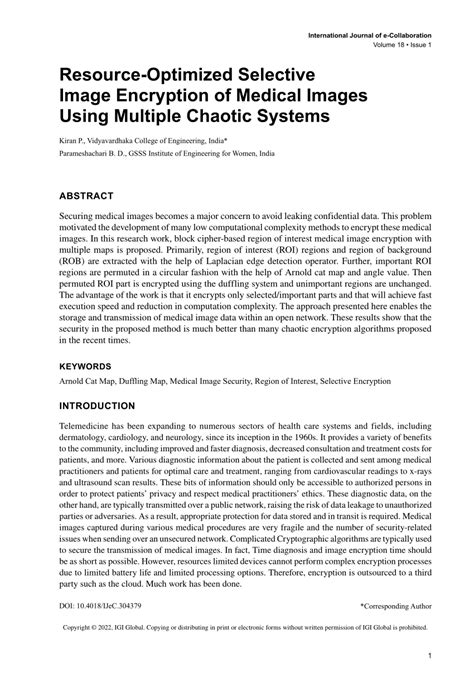 Resource Optimized Selective Image Encryption Of Medical Images Using Multiple Chaotic Systems