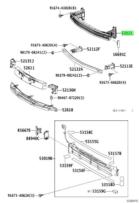 Buy Genuine Toyota 5202147120 52021 47120 Reinforcement Sub Assy