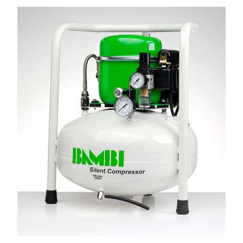 Bambi 9 Ltr Compact Silent Air Compressor Heico Direct