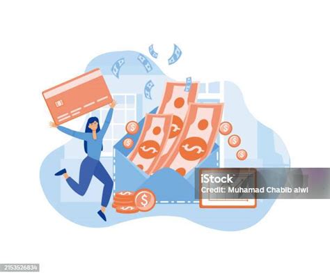 랜딩 페이지 템플릿에 대한 급여 지불 아이디어 개념 직원 또는 근로자는 월급을 받고 돈을 계산하는 사람들 활성 소득을 행복하게