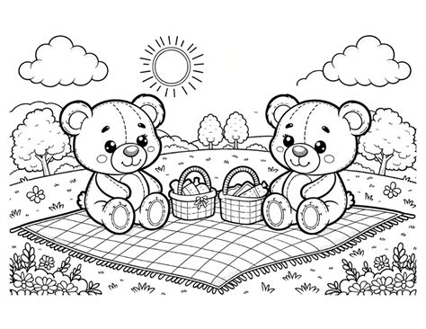 Girl Teddy Bear Coloring Pages