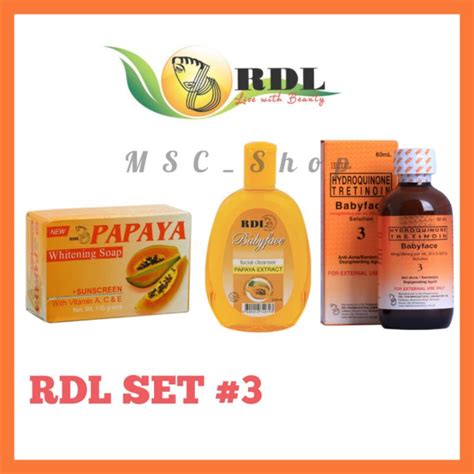 Rdl Set 3 Papaya Soap Sunscreen Cleanser 150ml Rdl 3 60ml Shopee Philippines