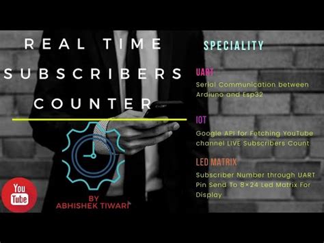 Real Time Subscriber Count On 8X24 Led Matrix ESP32 Atmega328p UART