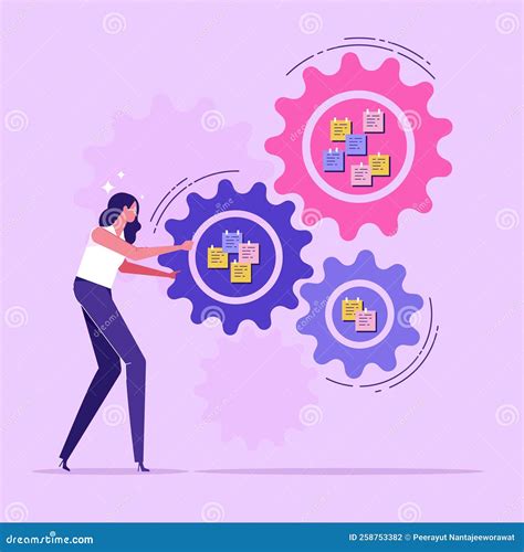 Company Plan Management Concept Flat Vector Illustration Stock Vector Illustration Of