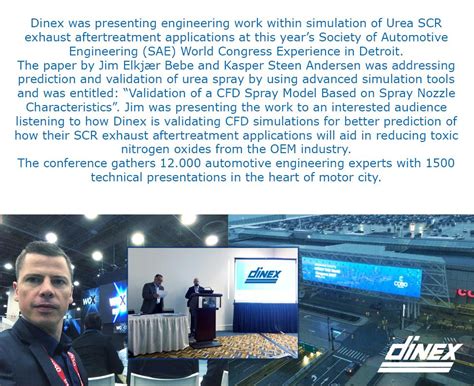 Dinex Group On Linkedin Dinex At Sae World Congress In Detroit