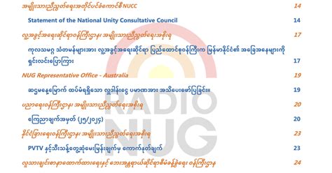 နေ့စဉ် Nug ဝန်ကြီးဌာနများ ထုတ်ပြန်သည့်သတင်းအချက်အလက်များ 19th Sep 2024 ~ Newsletter By Radio Nug