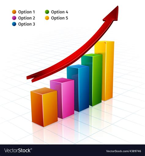 Business Graph 3d Royalty Free Vector Image Vectorstock