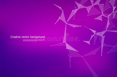 Structure Of Molecular Particles And Atom Polygonal Abstract Background Technology And Science