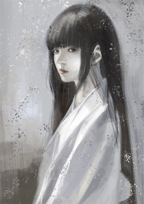 Safebooru 1girl Absurdres Asaki Asaki Vision Asian Black Eyes Black
