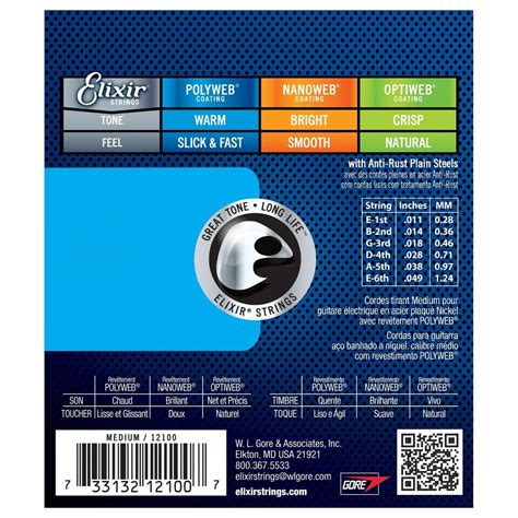 Elixir Polyweb Coated Electric Guitar Strings 11 49 At Gear4music