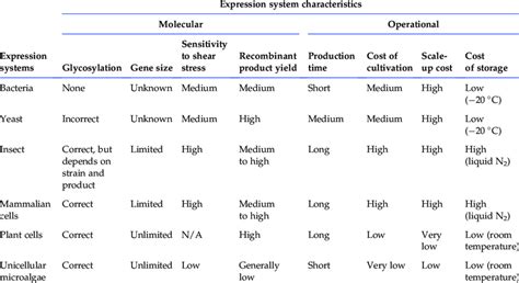 Comparison Of Different Recombinant Protein Expression Systems