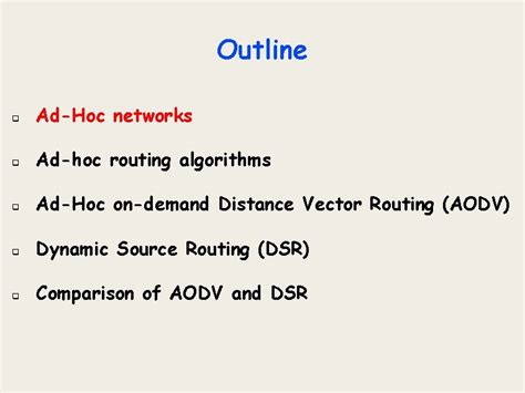 Routing Protocols For Adhoc Networks Adhoc Ondemand Distance