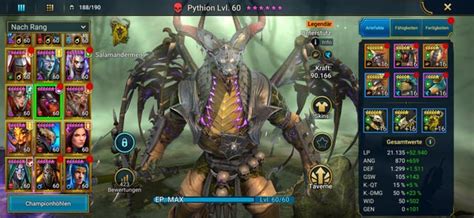 Artifact Build For Pythion R Raidshadowlegends
