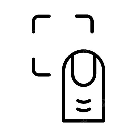 Touch Id Line Icon Id Touch Id Id Touch Png And Vector With
